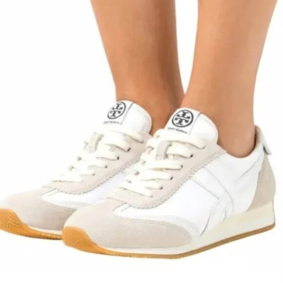 Tory Burch | Shoes | Tory Burch Hank White Beige Color Block Trainer ...
